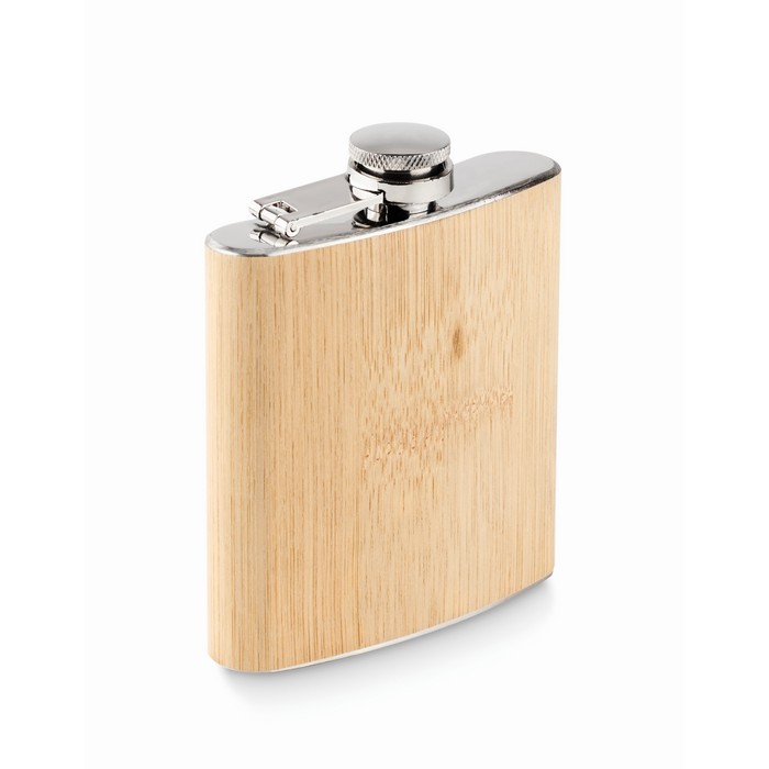 Flasque publicitaire en bambou avec votre logo - 175 ml