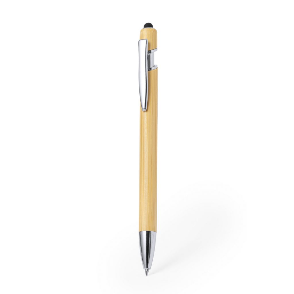 Stylo bambou personnalisable avec clip métallique